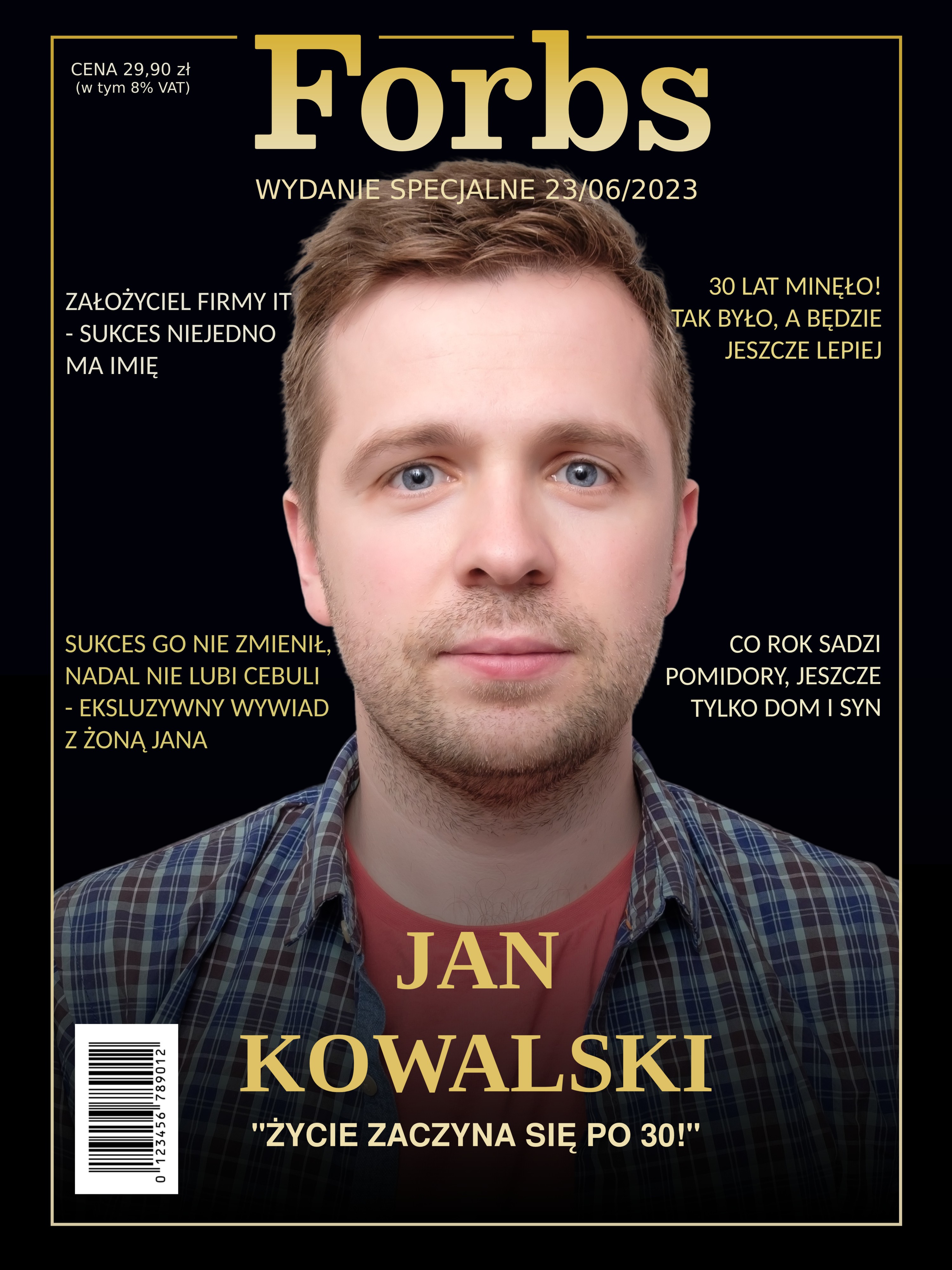 Prezent na urodziny plakat okazjonalny okładka Forbs 61655